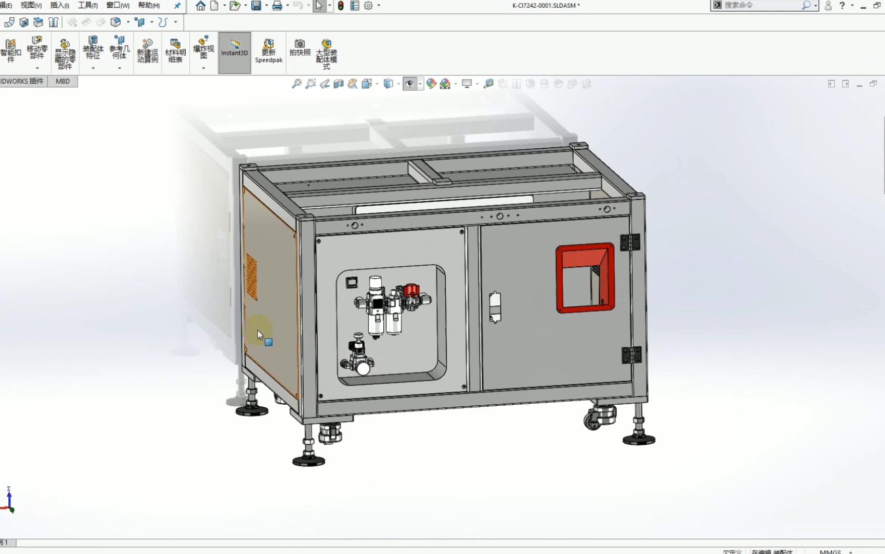 SolidWorks焊接机架门板不会设计?教你两种不同风格的设计方法