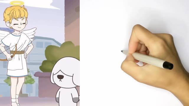 看动画,画动画人物:花痴的射手座