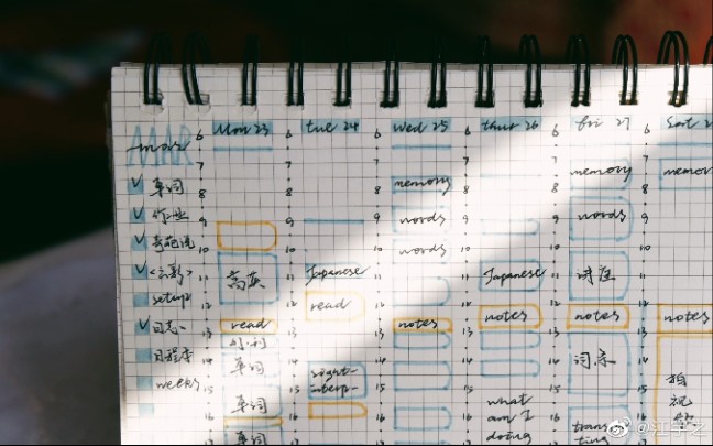 【江】No.4 方格本=时间轴/排版改造日程本