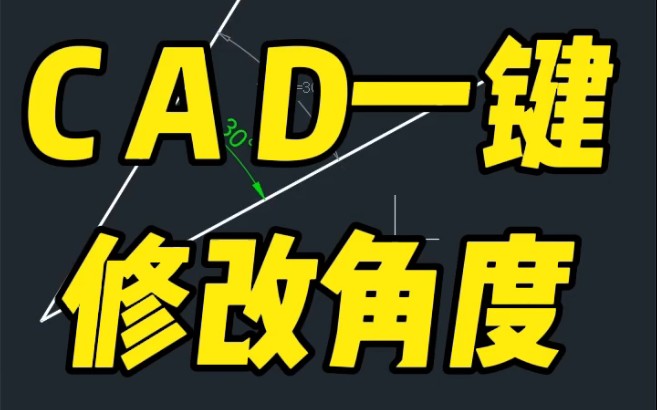 CAD一键修改角度,不用插件,只需要一个命令!