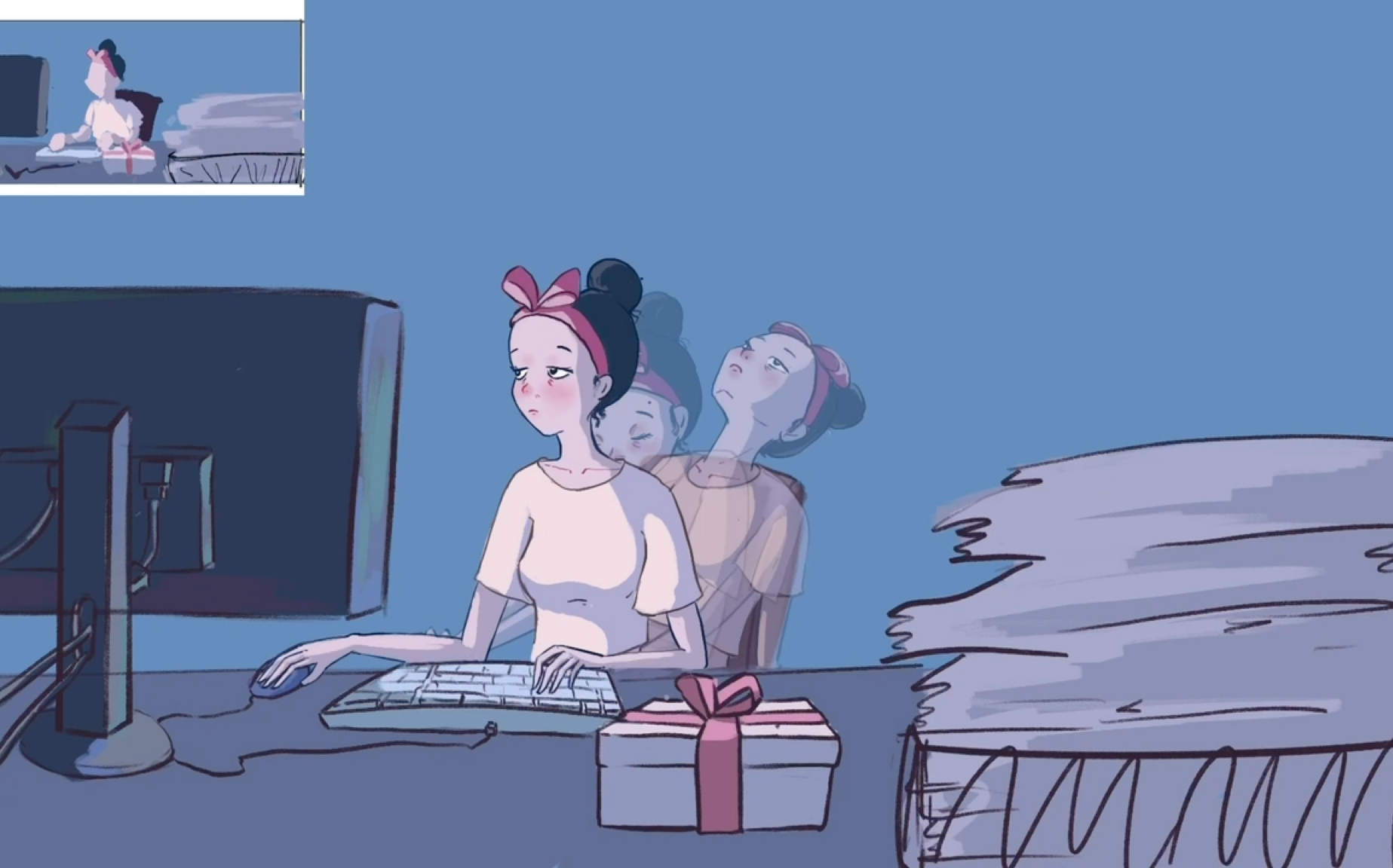 你会好奇怎么画一个小动画吗