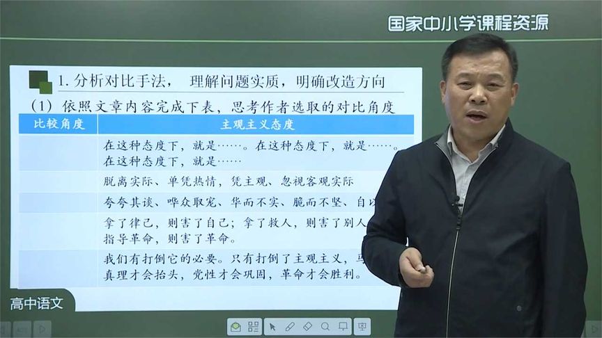 高二语文上册统编版 改造我们的学习(第二课时)