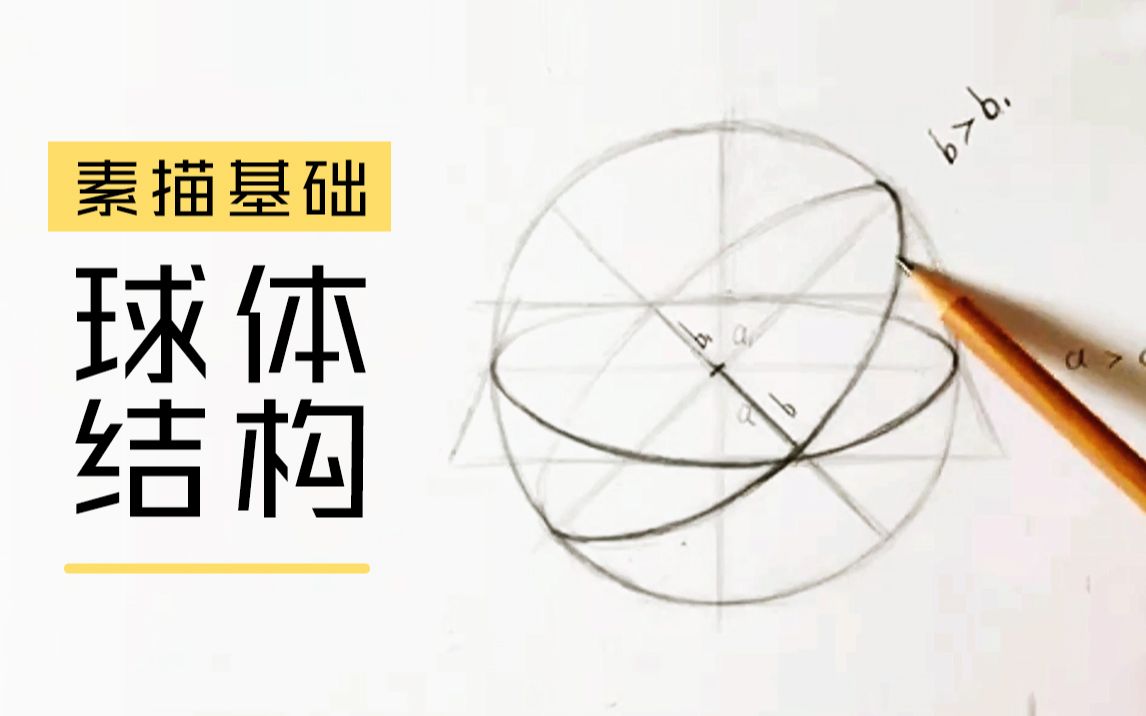 【素描基础】几何体结构入门,教你画一个完美的球体