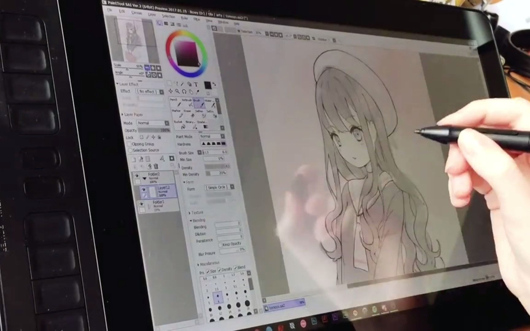 高漫GM156数位屏,千元以内预算,高精度专业绘画过程展现