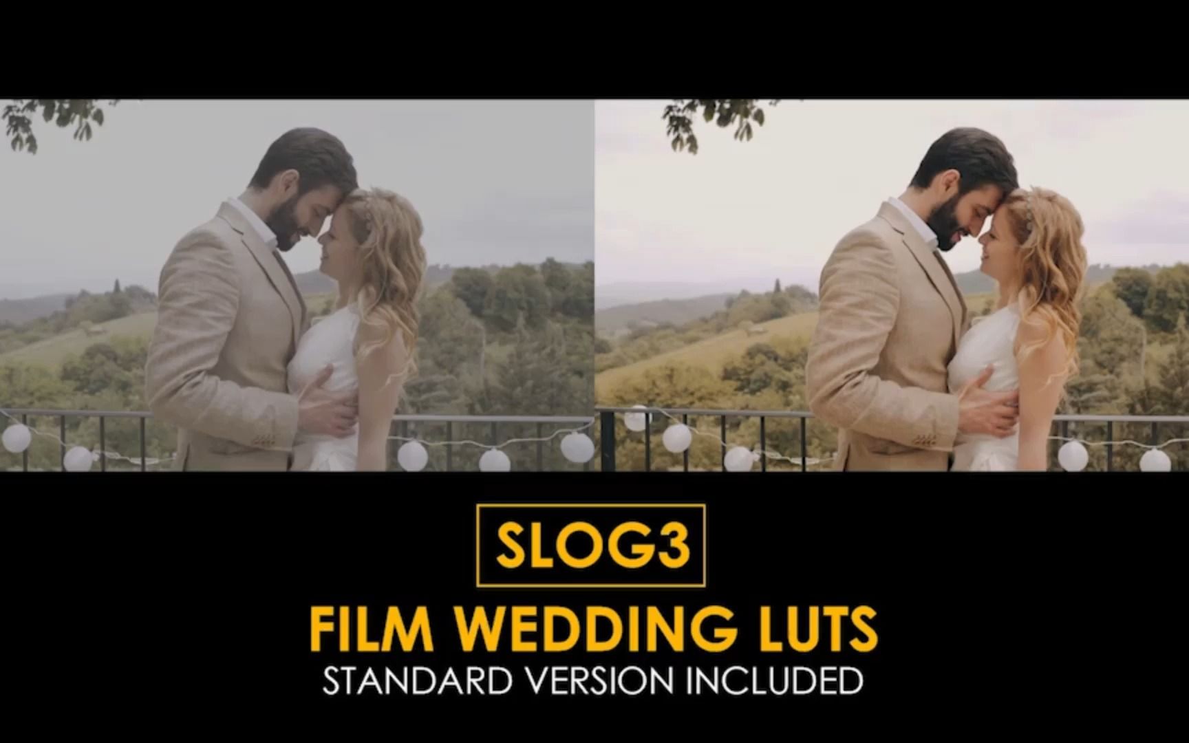 ...Slog3婚礼电影调色滤镜 Slog3 Film Wedding和标准Rec709调色预设
