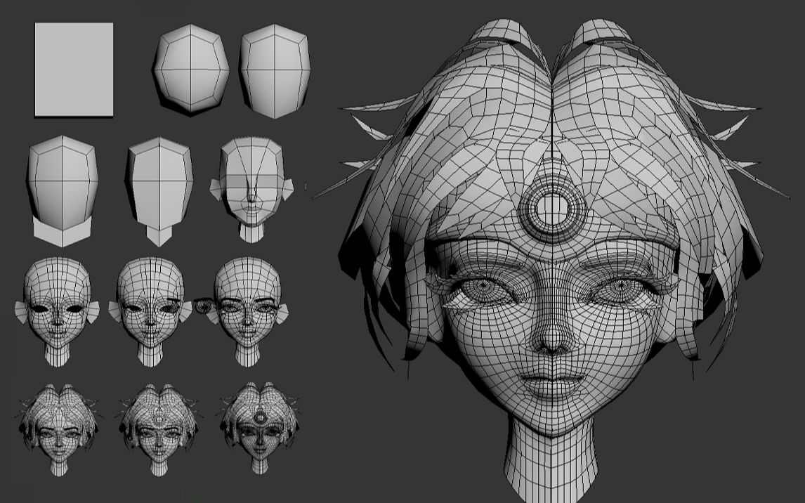 3DMAX建模:零基础长方体开始一步一步教你们制作人物角色模型