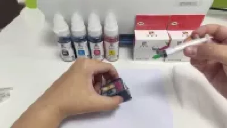 惠普连喷墨盒排气阀视频