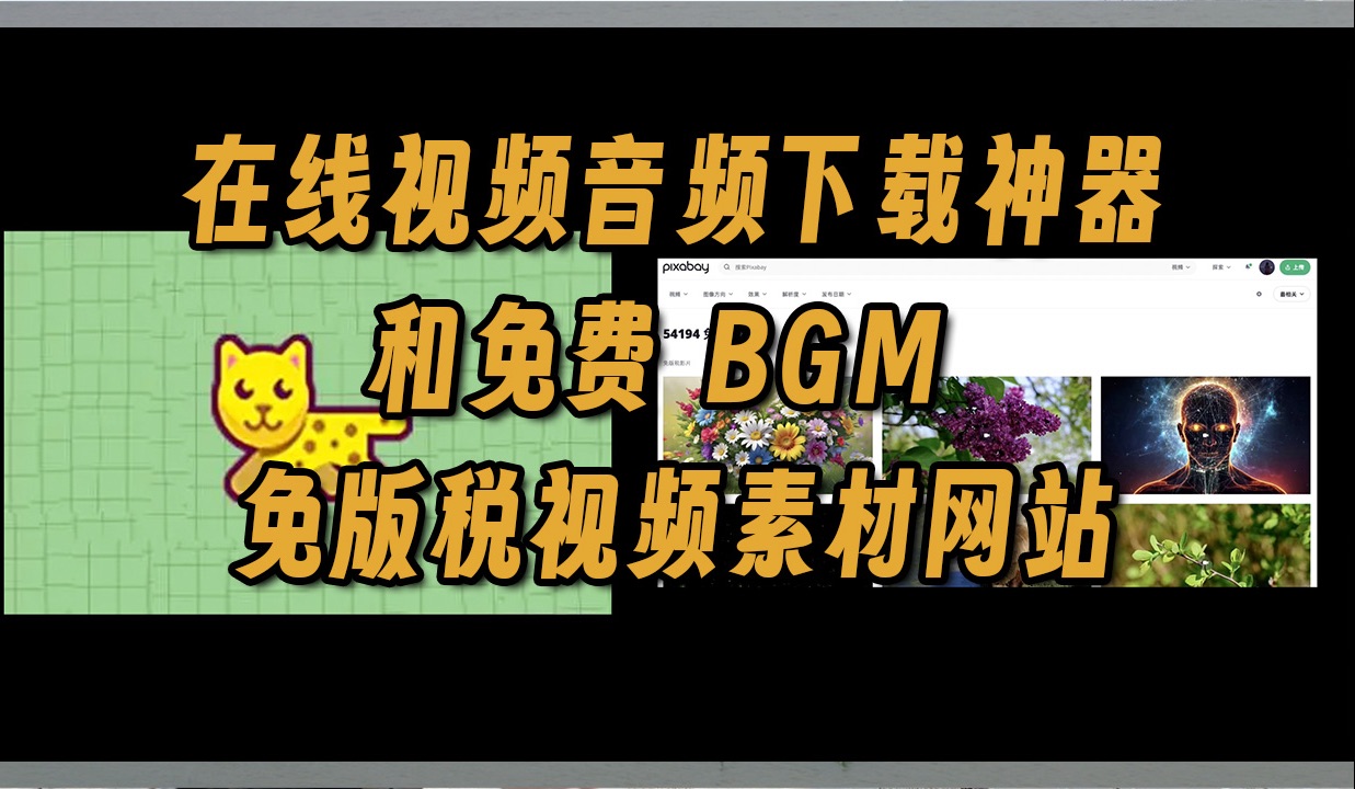 猫抓:在线视频音频下载神器,pixabay最好的免版税视频图片BGM网站...