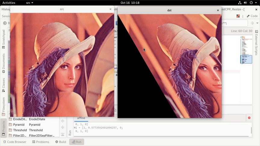 OpenCV的仿射变换(四)切变