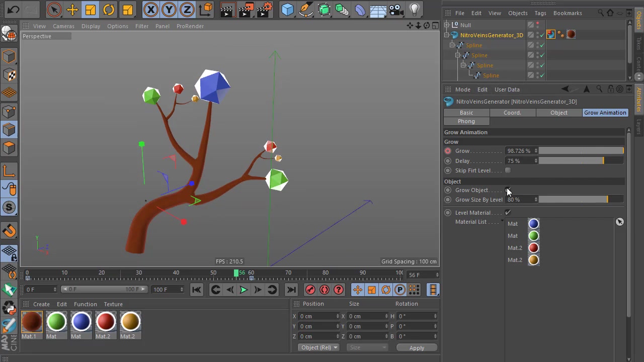 C4D插件-植物树叶枝干分支建模插件Nitro4D NitroVeins