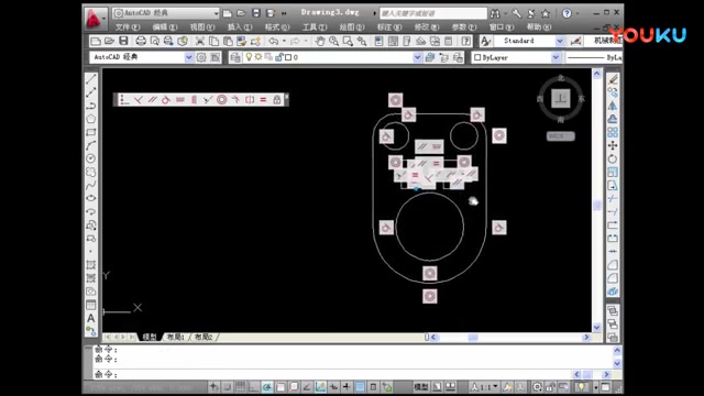 CAD软件设计为垫片二维图加几何约束-_标清