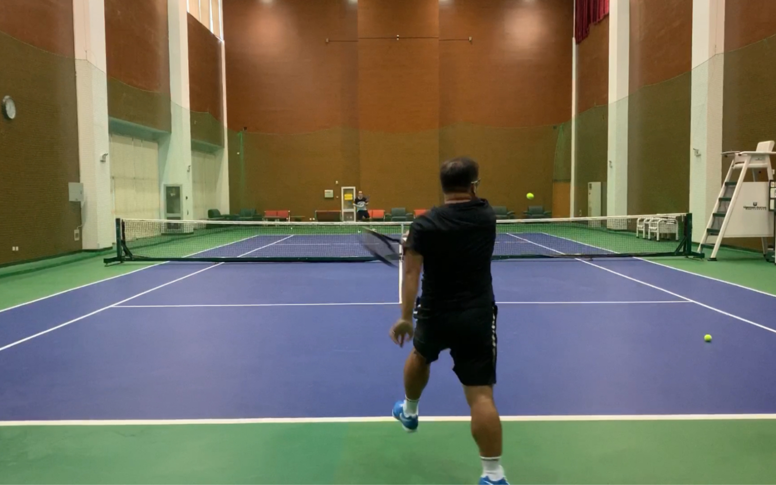 单反小鱼VS李哥、Cam58拍面小拍单打练习赛(2022.10.3天津某公司...