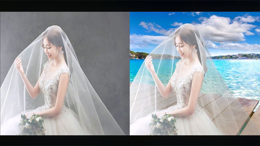 PS通道抠婚纱 PS计算命令抠婚纱 PS钢笔工具抠婚纱