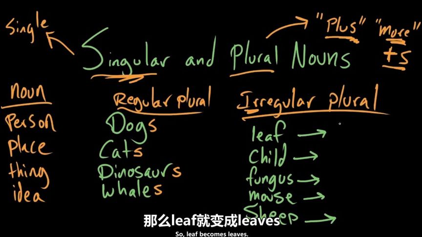 单数名词和复数名词入门