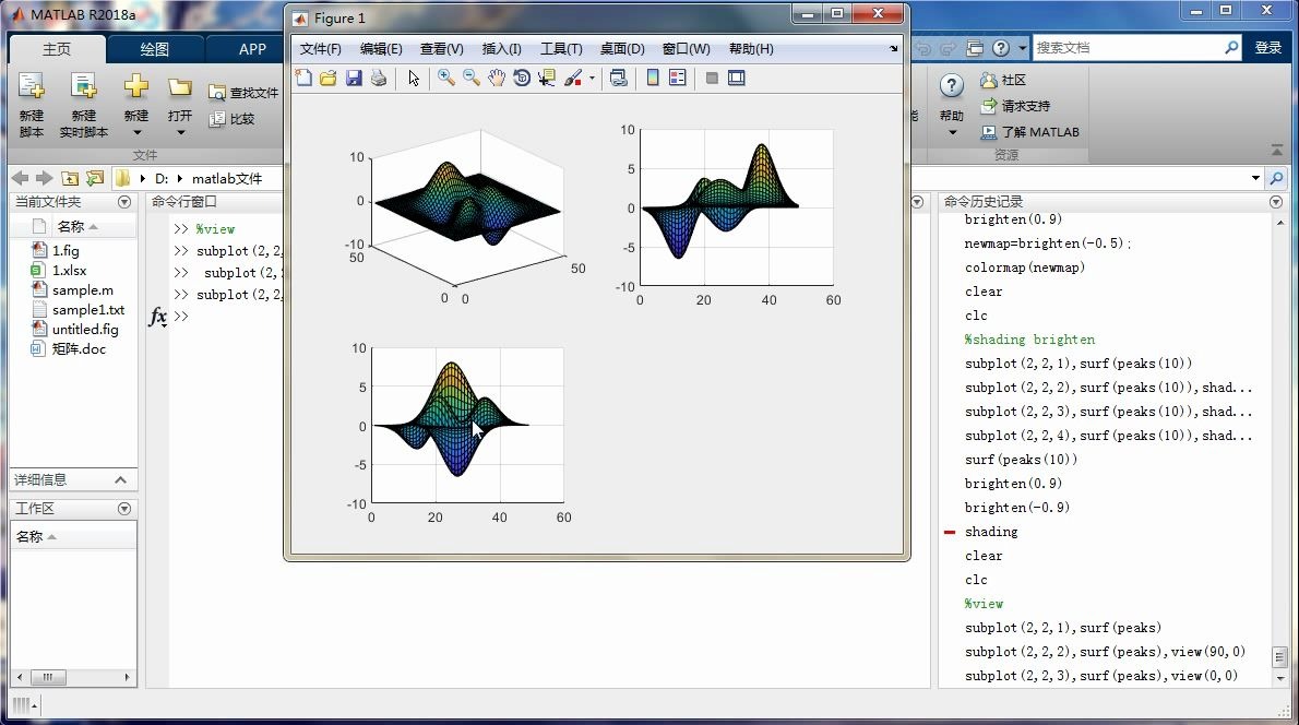 【MATLAB】25.三维图形视角命令-view