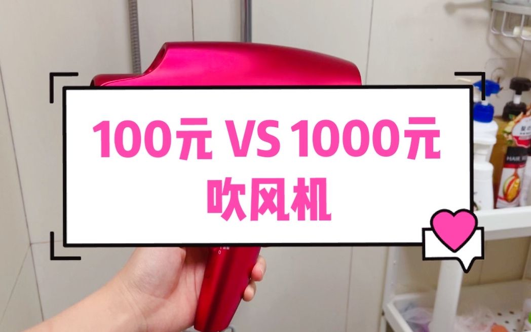 【购物经验分享】100元的吹风机和1000元的吹风机有什么区别?网红...