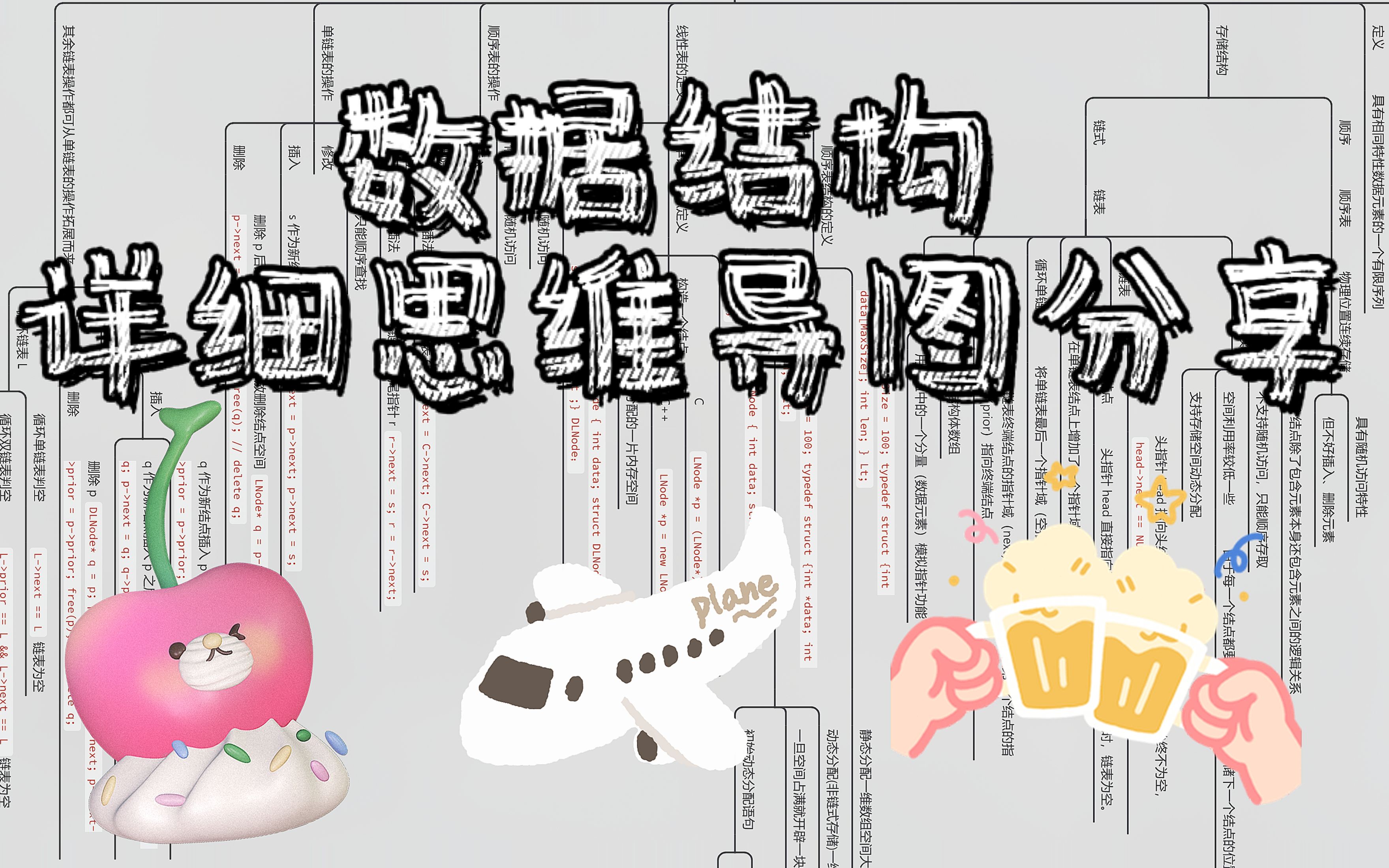 10 min 帮你一起学完 第二章 线性表 所有知识点,个人学习思维导图分享...