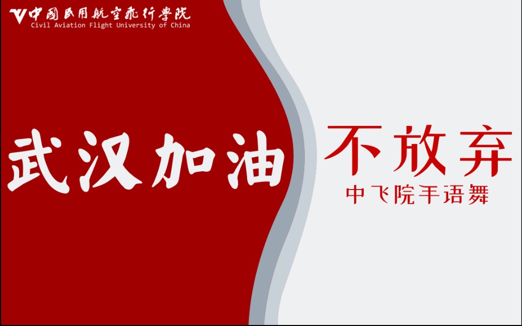 《不放弃》中国民航飞行学院手语舞,为武汉加油!