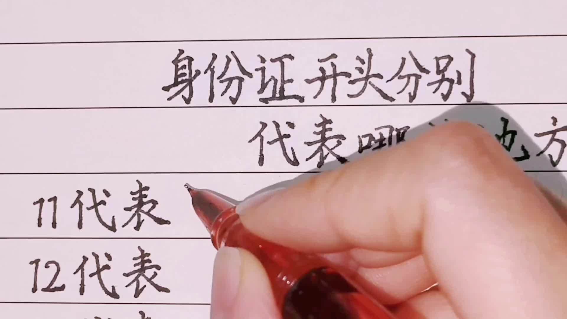 身份证开头数字,分别代表哪些地方