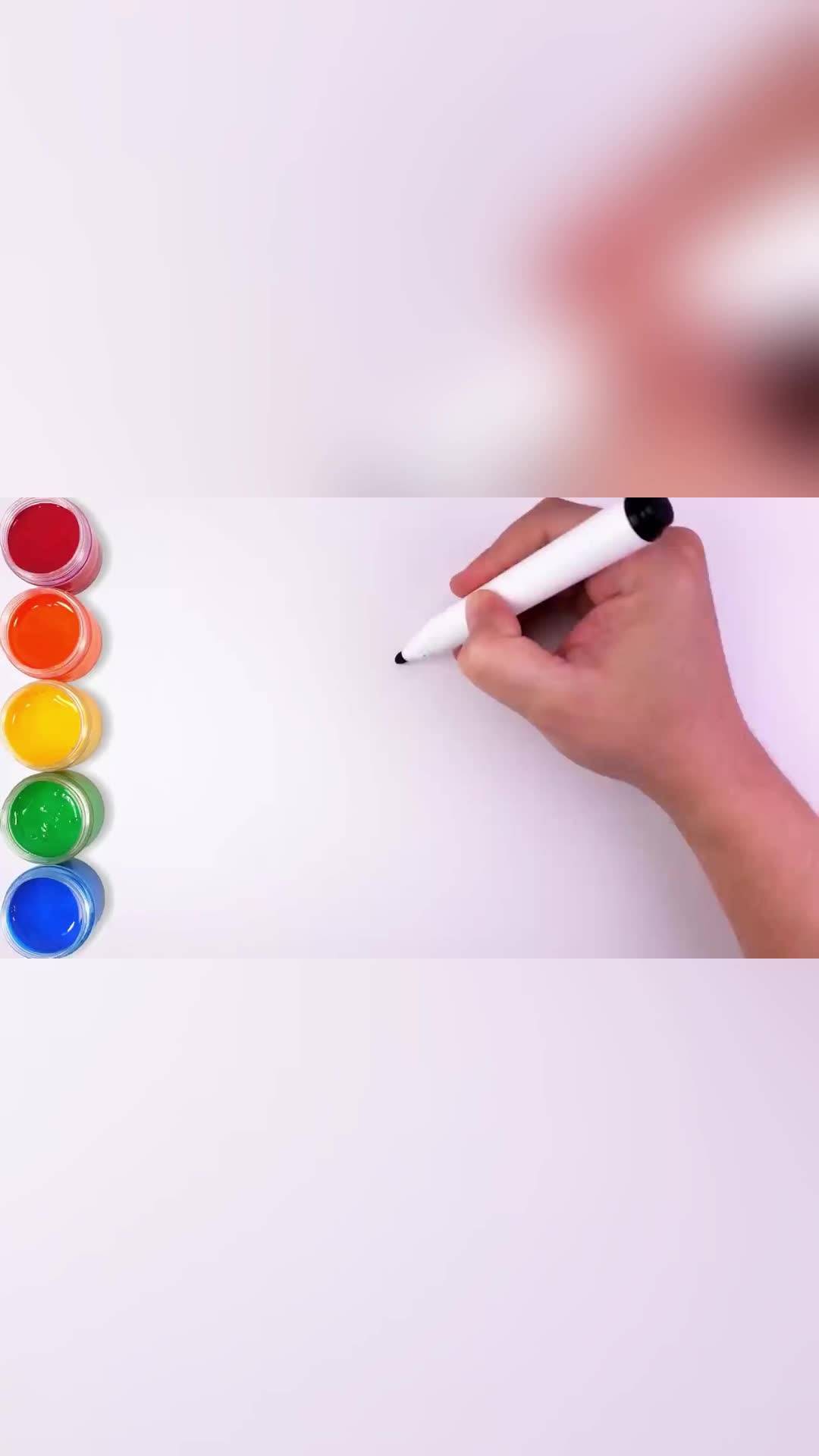 儿童简笔画:教孩子画兔子并涂色