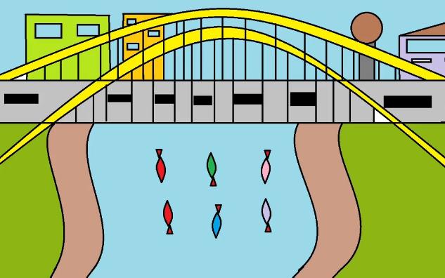 【学生鼠绘作业】小学信息科技 三年级 电脑画图单元 武汉的桥——...