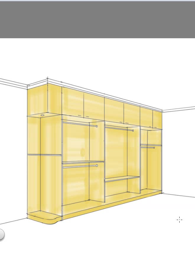 衣柜手稿立体图表现讲解
