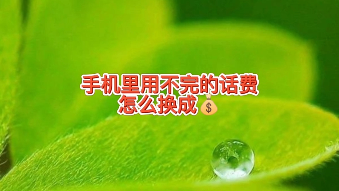 手机里用不完的话费怎么换成钱,多交的话费怎么提出来,试试这个