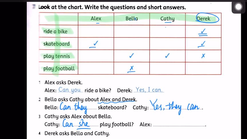 牛津小学英语语法Grammar Friends 2:can的一般疑问句