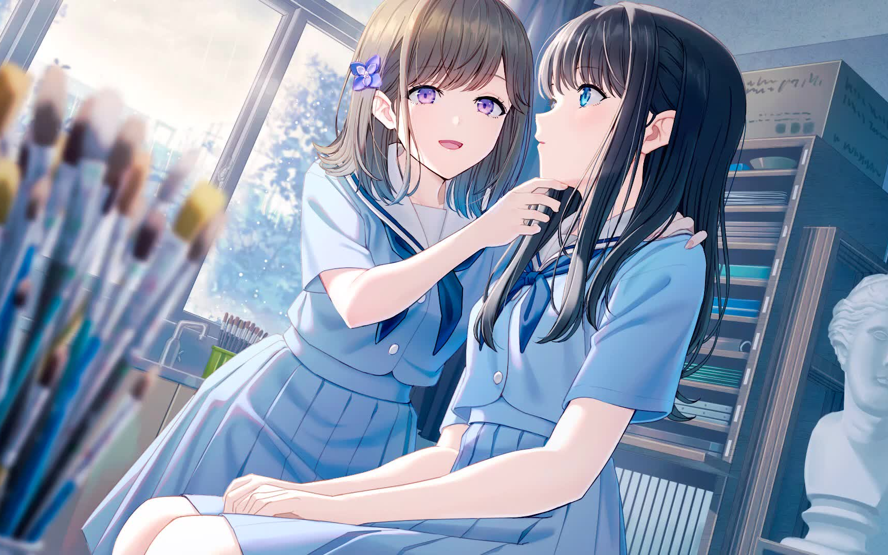 【YURI音声】雨声画布 〜在梅雨季的放学后将你描绘〜【CV:芝崎典子...