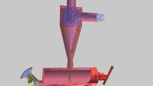 砂分离器(也称为离心式过滤器)过滤示意图