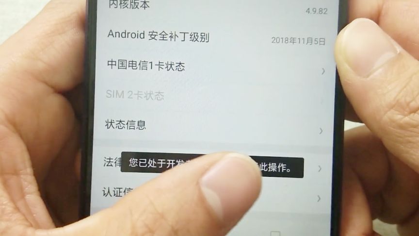 在设置中找到版本号,对它进行更改,就能开启开发者选项
