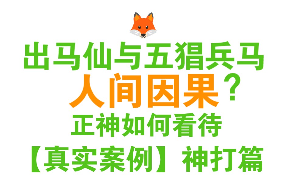 【真实案例】神打篇|出马仙与五猖兵马|正神怎么看待人间因果?