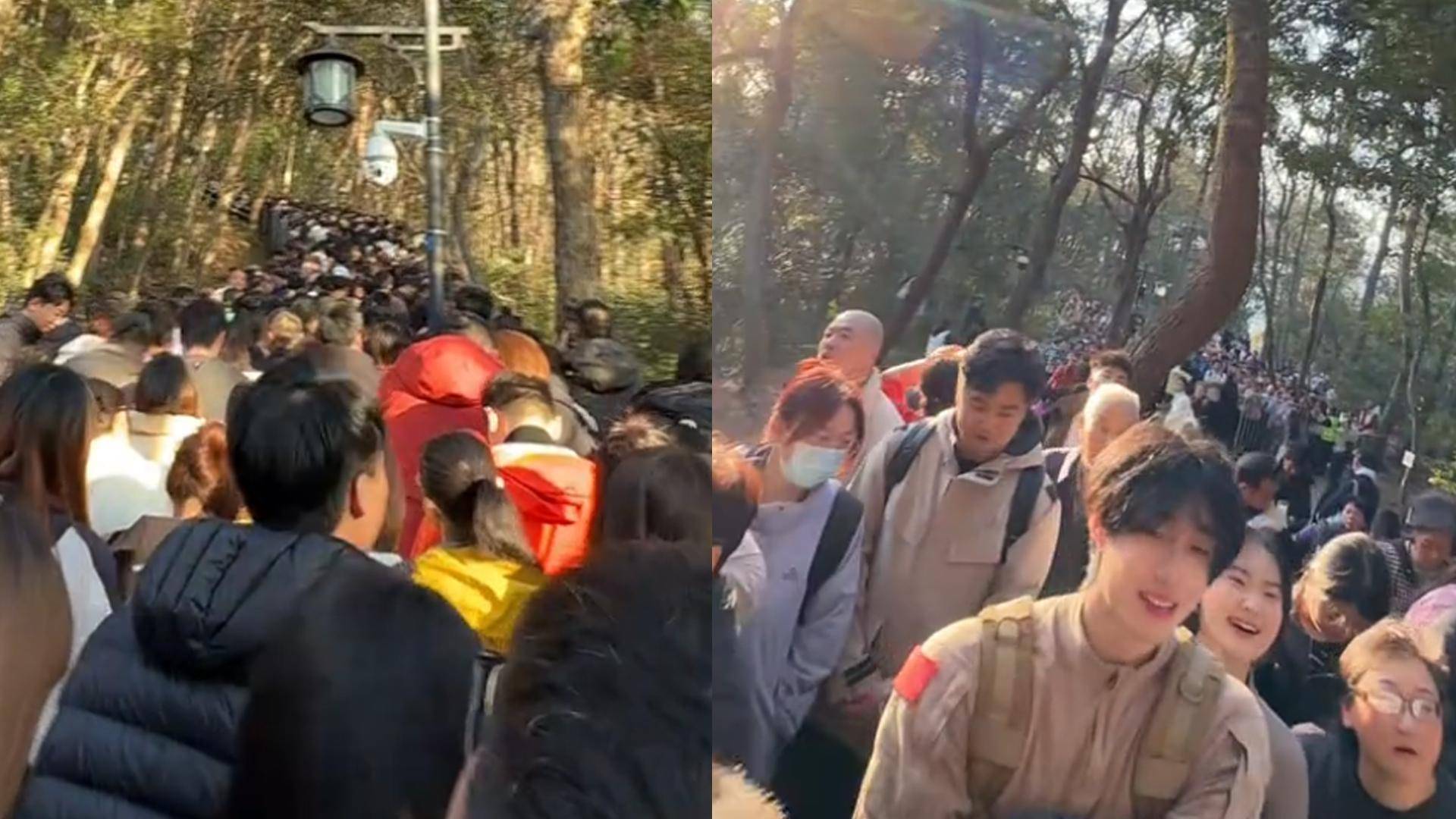 "人从众"拜财神被堵在北高峰半山腰,网友:财神爷还没见到,先见人山人海