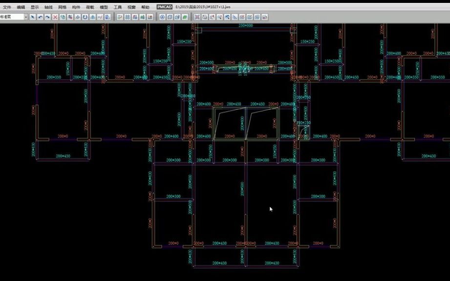 pkpm剪力墙建模视频教程-剪力墙案例模型
