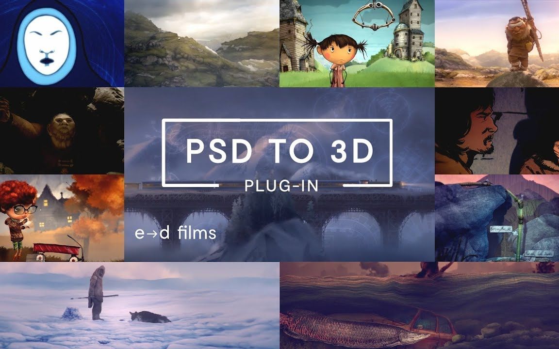 【AI教程|油管搬运|MG动画|效果】PSD 转 3D 演示