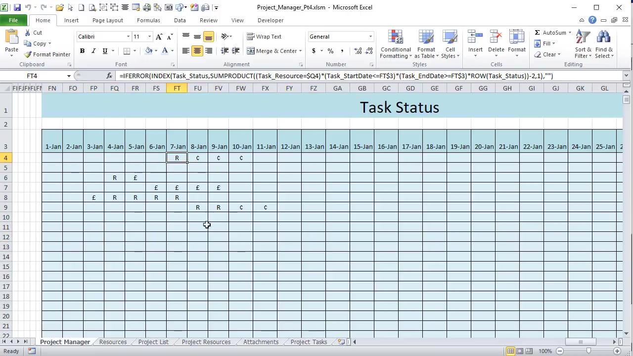 Excel Project Manager