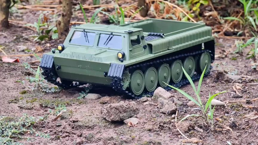 顽皮龙WPL E-1履带运输车开箱#rc遥控模型车 #履带运输车