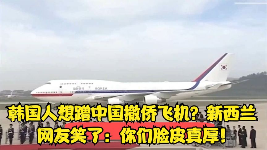 韩国人想蹭中国撤侨飞机?新西兰网友笑了:你们脸皮真厚!