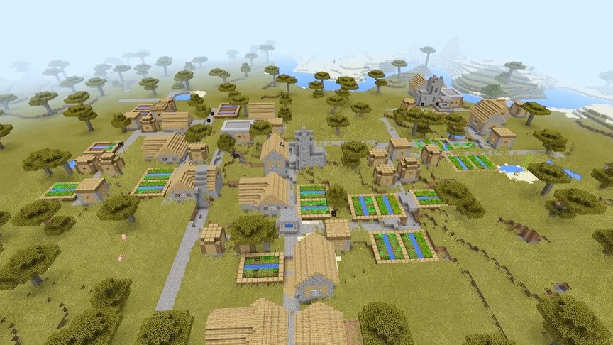 《我的世界》手机版最大的村庄种子?出生在这里,做梦都会笑醒