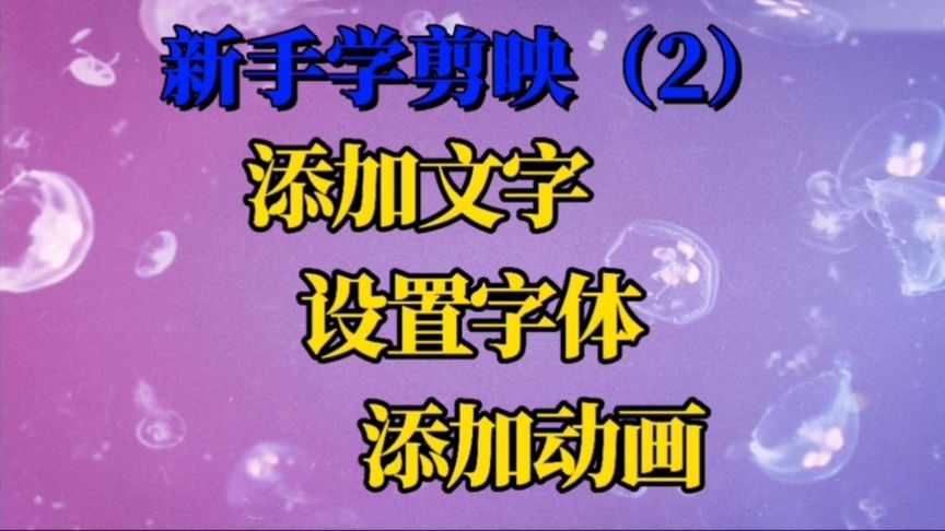 剪映基础知识:给视频添加文字,设置字体,设置动画,简单易学。