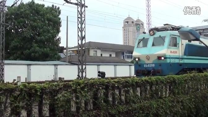 沪昆铁路沪杭段嘉兴甪里街拍车——T211次 高清