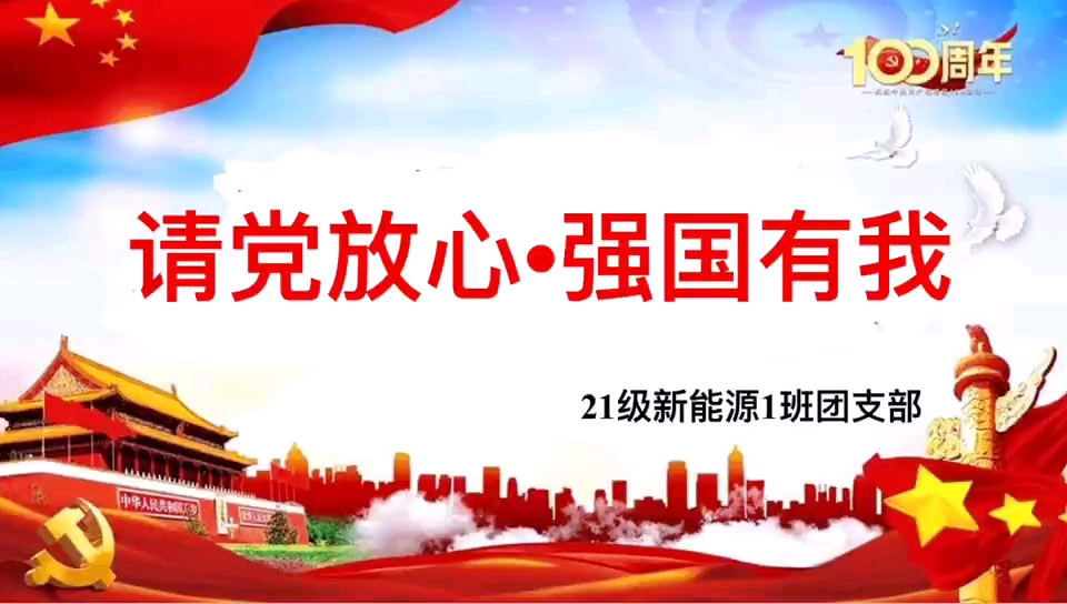 《请党放心·强国有我》团日活动记录