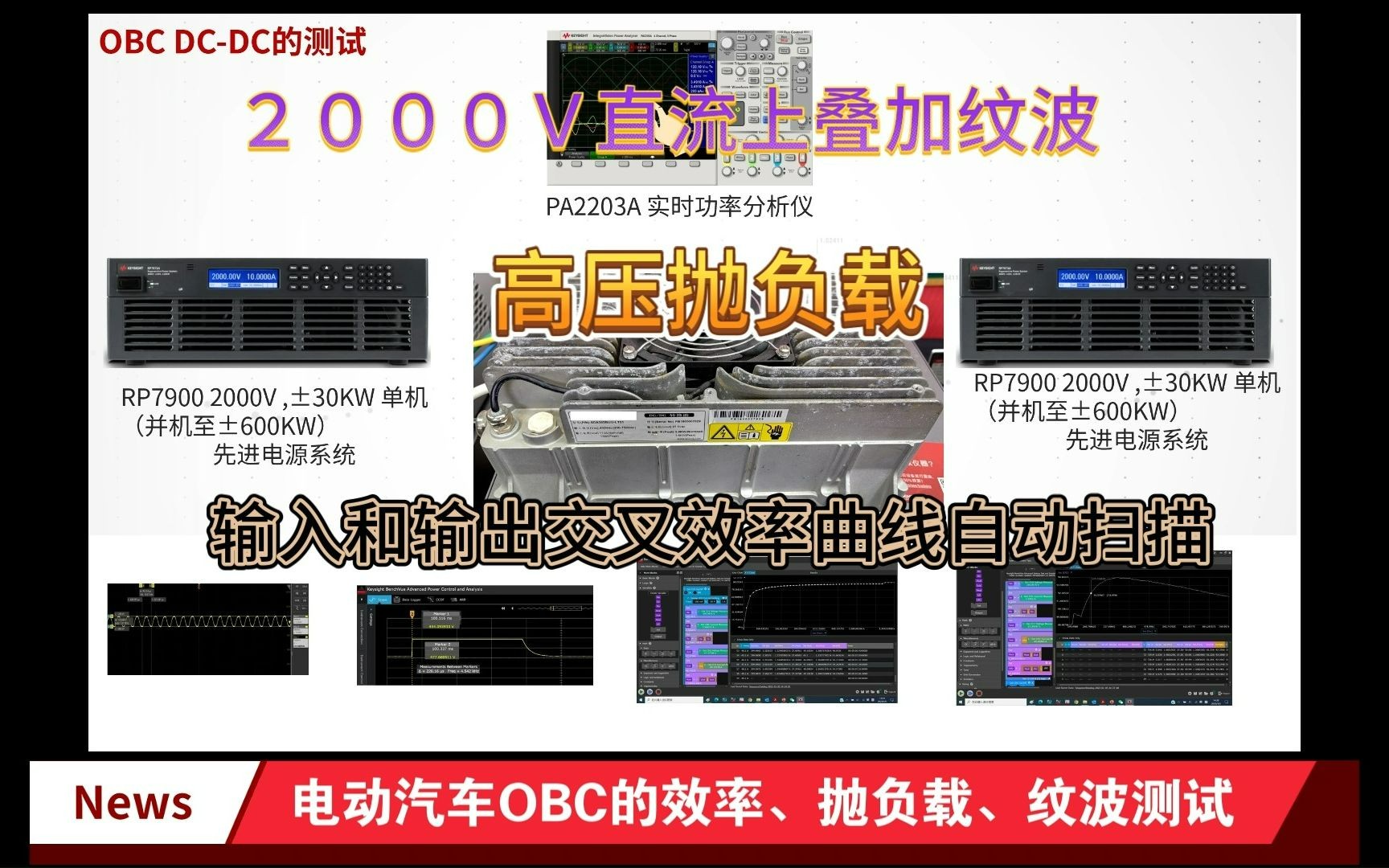 充电桩和OBC直播视频下——高压抛负载、纹波叠加和效率曲线扫描