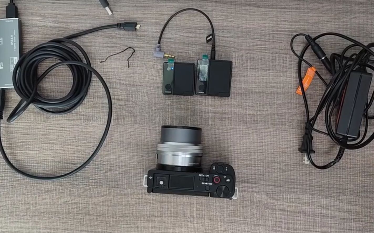 索尼微单相机ZVE10 连接采集卡 无线麦克风 直播 参数设置 白平衡设置