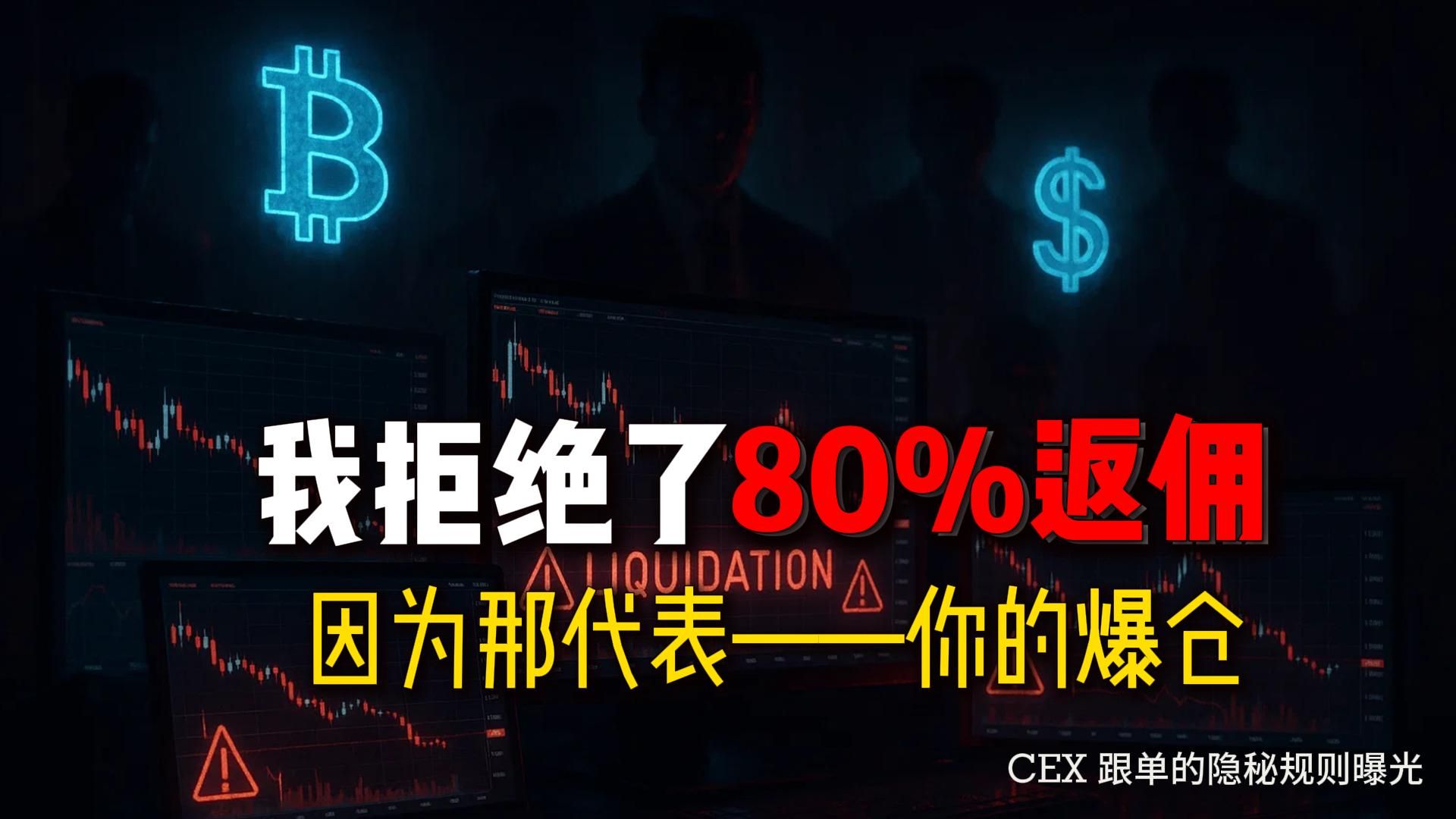 我拒绝了80%返佣 | 揭秘加密货币跟单交易黑幕:为什么带单者不爆仓,你...