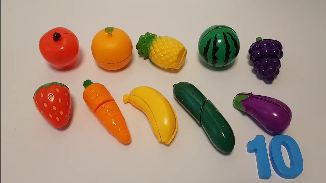 让宝宝边玩边学知识,1到10的数字,瓜果蔬菜的英语#早教 #益智 #儿歌