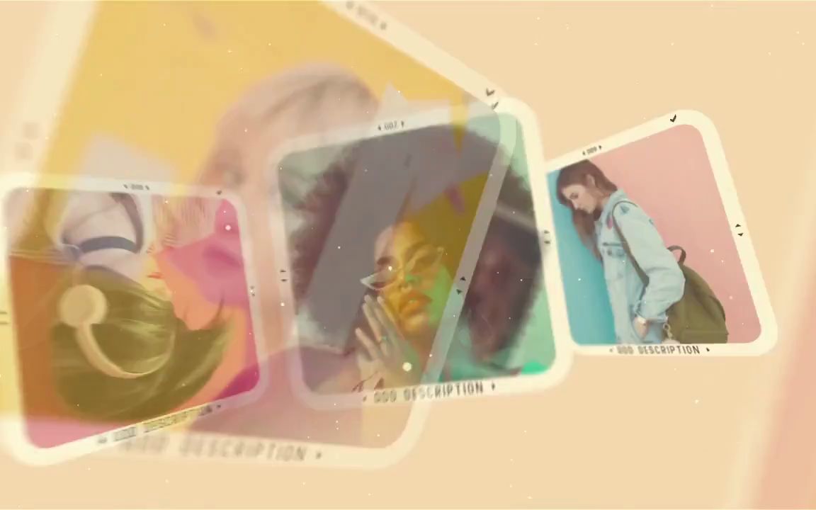 浮动照片幻灯片AE模板