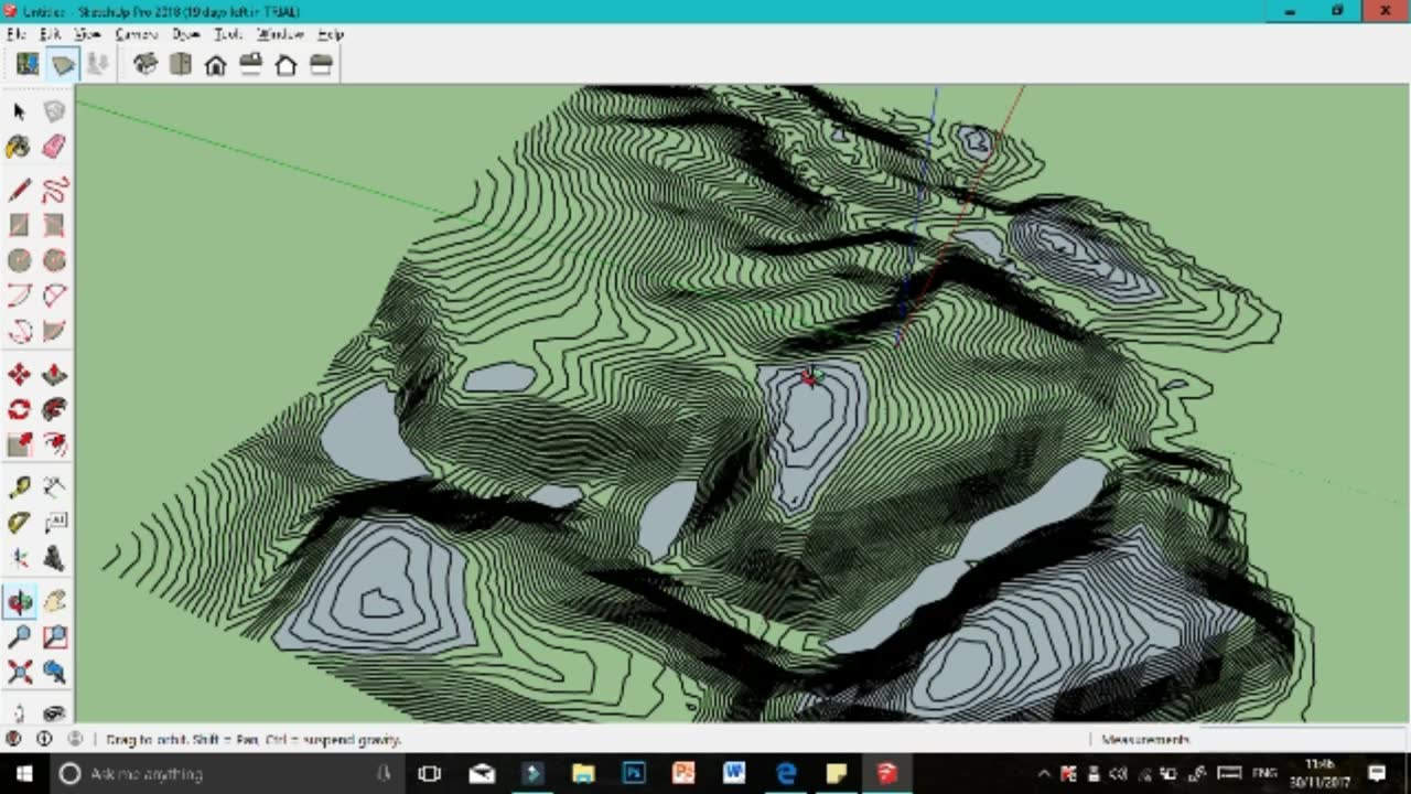 如何使用Sketchup生成地形等高线轮廓图