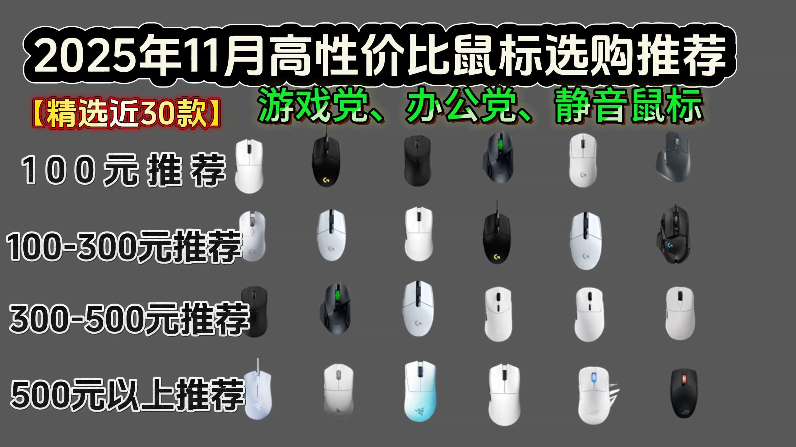 ...2025年11月值得推荐24款电竞鼠标 | 有线/无线游戏鼠标 | 19-999元全...