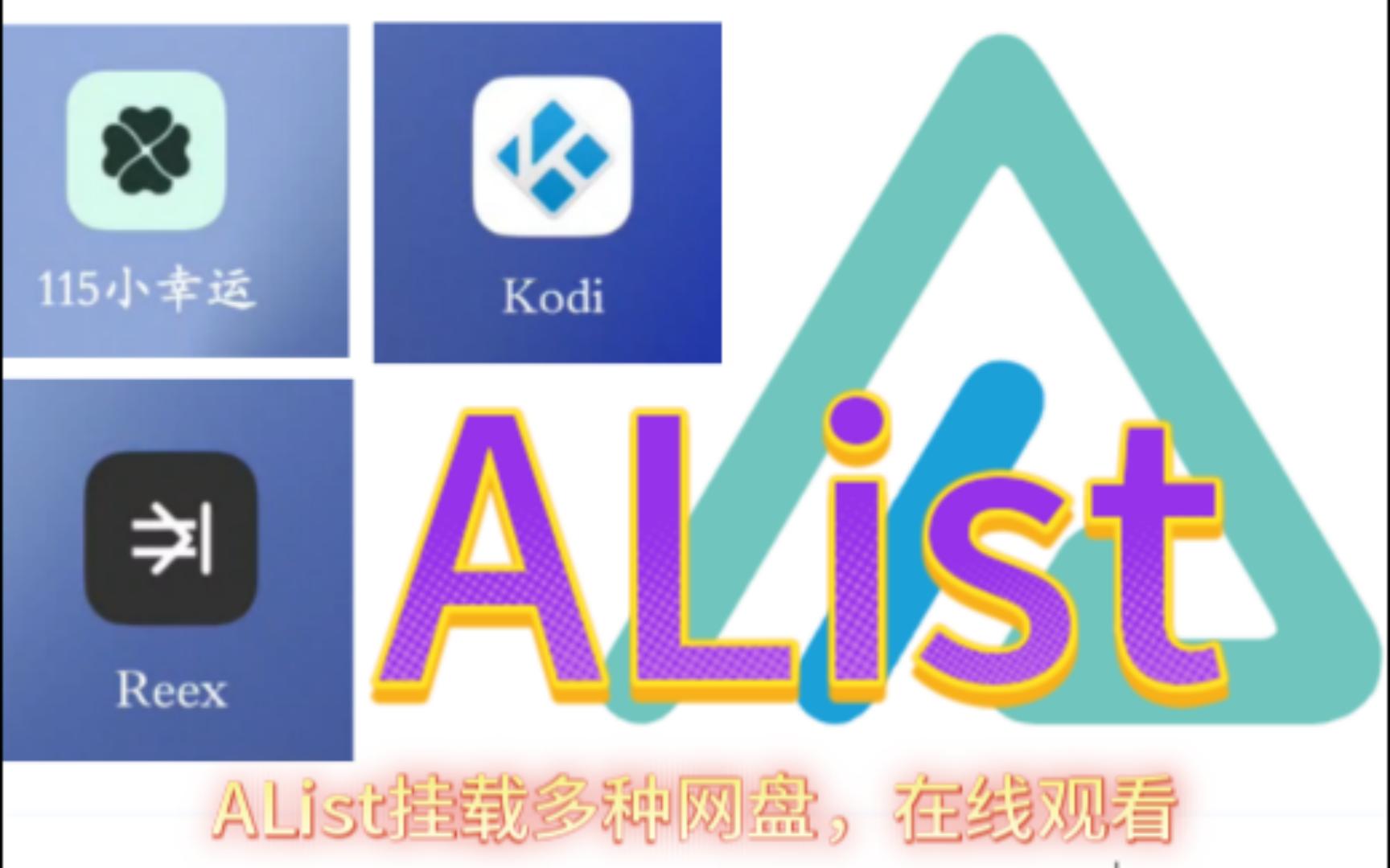 Alist&115小幸运&Reex播放器&kodi播放器